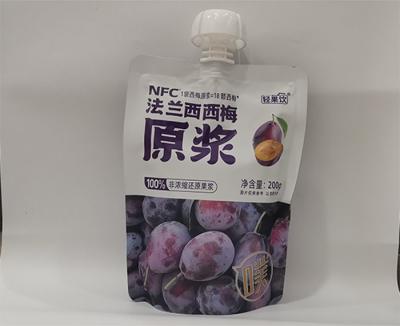 China Custom Printing Reusable Liquid Spout Pouch Baby Food Packaging For Fruit Pulp for sale