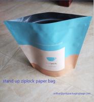 China Dry Food Foil Ziplock Bags / Craft Paper Bags With Gravure Printing for sale