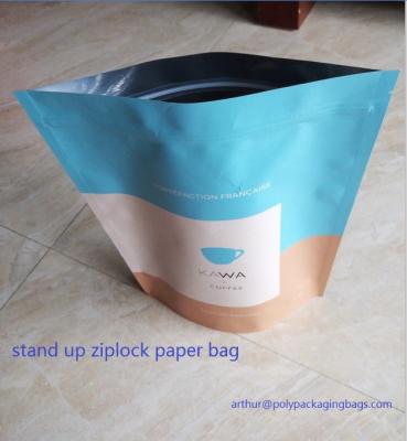China Dry Food Foil Ziplock Bags / Craft Paper Bags With Gravure Printing for sale