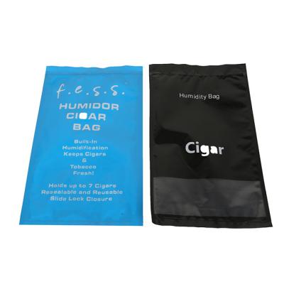 China ProPlastic Ziplock Tobacco Packaging Bag With Humidifying, Cigar Packaging Bag With Custom Printing for sale