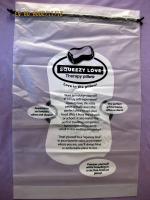 China Garment / Pillow Packaging Poly Bags ,  Clear plastic drawstring bags for sale