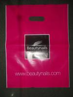 China Female Cosmetic Plastic Bag With Handles / 6 Colors Gravure Printing for sale