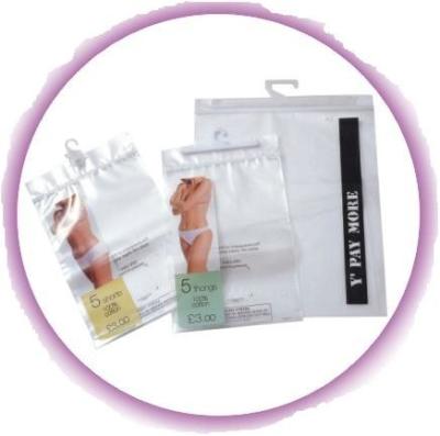 China Water Proof Poly Bags With Hangers for sale