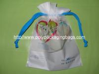 China Personalized CPE / LDPE Drawstring Plastic Bags For Girls Underwear / Bra / Bikini / Vest for sale