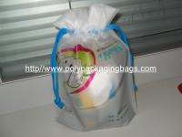 China Personalized CPE / LDPE Drawstring Plastic Bags For Girls Underwear / Bra / Bikini / Vest for sale
