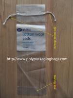 China LDPE Clear Plastic Bags With Drawstring For Cotton Swab / Q - tips for sale