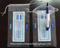 China Personalized Clear HDPE / LDPE Drawstring Plastic Bags For Garment Packaging for sale