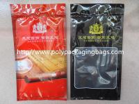China Resealable Plastic Cigar Bags With Humidity Controlled System For Nicaragua Cigars / Dominica Cigars for sale