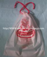 China Garment / Pillow Packaging Poly Bag Clear Drawstring Plastic Bags for sale