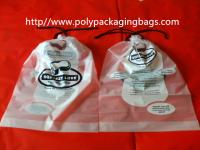 China Garment / Pillow Packaging Poly Bag Clear Drawstring Plastic Bags for sale