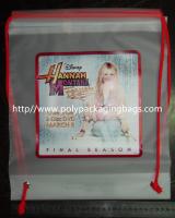 China Clear Drawstring Plastic Bags For Hannah Montana Forever DVD for sale