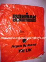 China Fashionable Plastic Drawstring Backpack Bags CPE LDPE Shoulder For Clothes for sale