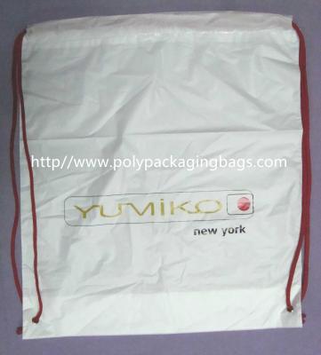 China White Lightweight Durable Drawstring Storage Bags With Two PP Drawstring for sale