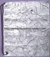 China Promotional CPE /LDPE Plastic Drawstring Backpack Single Shoulder for sale