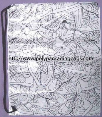 China Promotional CPE /LDPE Plastic Drawstring Backpack Single Shoulder for sale