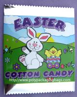 China Chocolate / Cotton Candy Packaging Aluminium Foil Bag Middle Sealed for sale