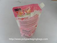 China Customized Red Printed Stand Up Pouch With Spout Packaging Leak Proof for sale