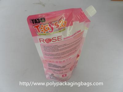 China Customized Red Printed Stand Up Pouch With Spout Packaging Leak Proof for sale