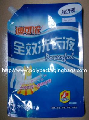 China 16 Oz Stand Up Pouch With Spout / Plastic Water Bag With Carabiner for sale