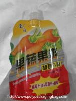 China fruit shape packaging pouch reseable stand up pouch packaging bags with spout juice drink plastic spout pouch for sale
