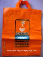 China Clothes Packaging Soft Loop Handle Bag With Customized Logo / Retail Shopping Bag for sale