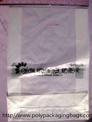China Recyclable Square Bottom Plastic Die Cut Bags for Apparels / Shoes for sale