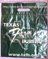 China Personalized Black Die Cut Handle Bags Resealable Zip Lock Bags for sale