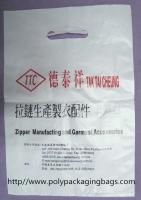 China Custom DieCut　white CPE Handle Bags , Biodegradable Plastic Shopping Bags for sale