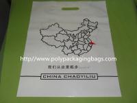 China Custom DieCut　white CPE Handle Bags , Biodegradable Plastic Shopping Bags for sale