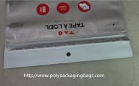 China Custom Logo Printing Men Underwear Packaging Bag With Zipper Hanger for sale