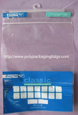 China Advertisement Recyclable Plastic Bags With Hangers Customized for sale