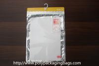 China Small Compounded Clear Poly Bags With Hangers Or Hook For T – Shirt / Sleeve for sale