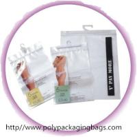China Customized CPE Or LDPE Poly Bags With Hangers For Lingerie / Briefs for sale