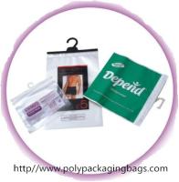 China Customized Poly Bags With Hangers / Laminated PET T Shirt Packing Bag for sale