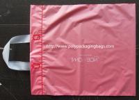China Pink Side Gusset Plastic Hanger Bags Large Size For Gift / Grocery Shopping for sale
