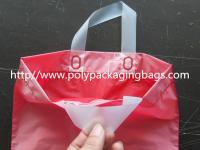China Pink Side Gusset Plastic Hanger Bags Large Size For Gift / Grocery Shopping for sale