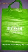 China Recyclable 0.15mm HDPE Soft Loop Handle Bag / Plastic Shopping Bags for sale