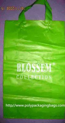 China Recyclable 0.15mm HDPE Soft Loop Handle Bag / Plastic Shopping Bags for sale