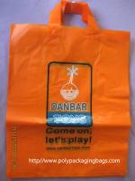 China Recyclable 0.15mm HDPE Soft Loop Handle Bag / Plastic Shopping Bags for sale