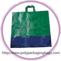 China Environmental Friendly Green Recycled Plastic Handle Bag For Shopping for sale