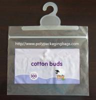 China White Logo Printed Plastic Gift Bags With Handles / Bottom Gusset for sale