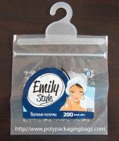 China White Logo Printed Plastic Gift Bags With Handles / Bottom Gusset for sale
