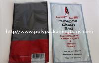 China custom made printed plastic cigar packaging bag / cigar humidor bag with slid zip lock for sale