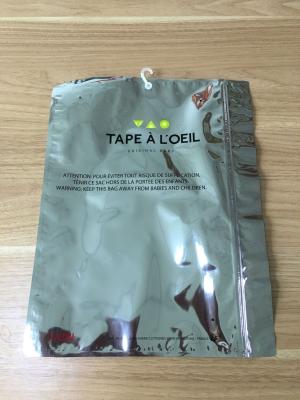 China Clothes underwear packaging plastic bags with hooks for sale