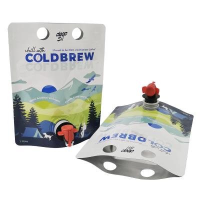 China Stand Up Pouch With Butterfly Valve Moisture Proof Stand Up Spout Pouch Convenient Portable Packaging For Liquid Storage for sale