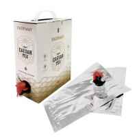 China Custom 1L 1.5L 2Liter 3L 5L 96OZ BIB BAG Disposable Bag in Box TeaJuice Coffee to Go Paper Box Package with Dispenser for sale
