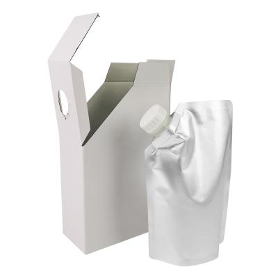 China 1L 3L 5L Kraft Paper Coffee Box BIB Bag in Coffee Box Disposable Coffee Bag in Box With Valve Liquid Dispenser for sale