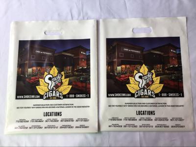 China Merchandise Die Cut Handle Bags Custom Logo Printing Personalized Plastic Bags for sale