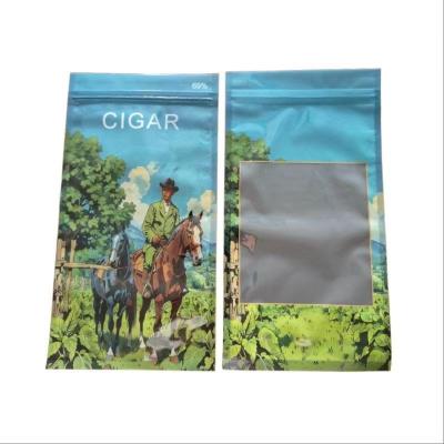 China OPP LDPE laminated material cigar packaging bag 0.09mm thickness resealable packaging ideal for maintaining cigar freshness for sale