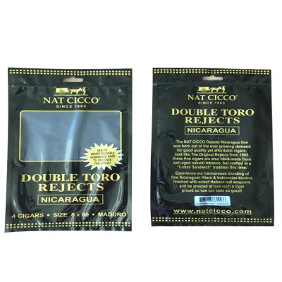 China Small Cigar Moisturizing Plastic Zipper Bags Cigar Humidor Bags 0.09mm Thickness Durable Seal for Long Lasting Freshness for sale